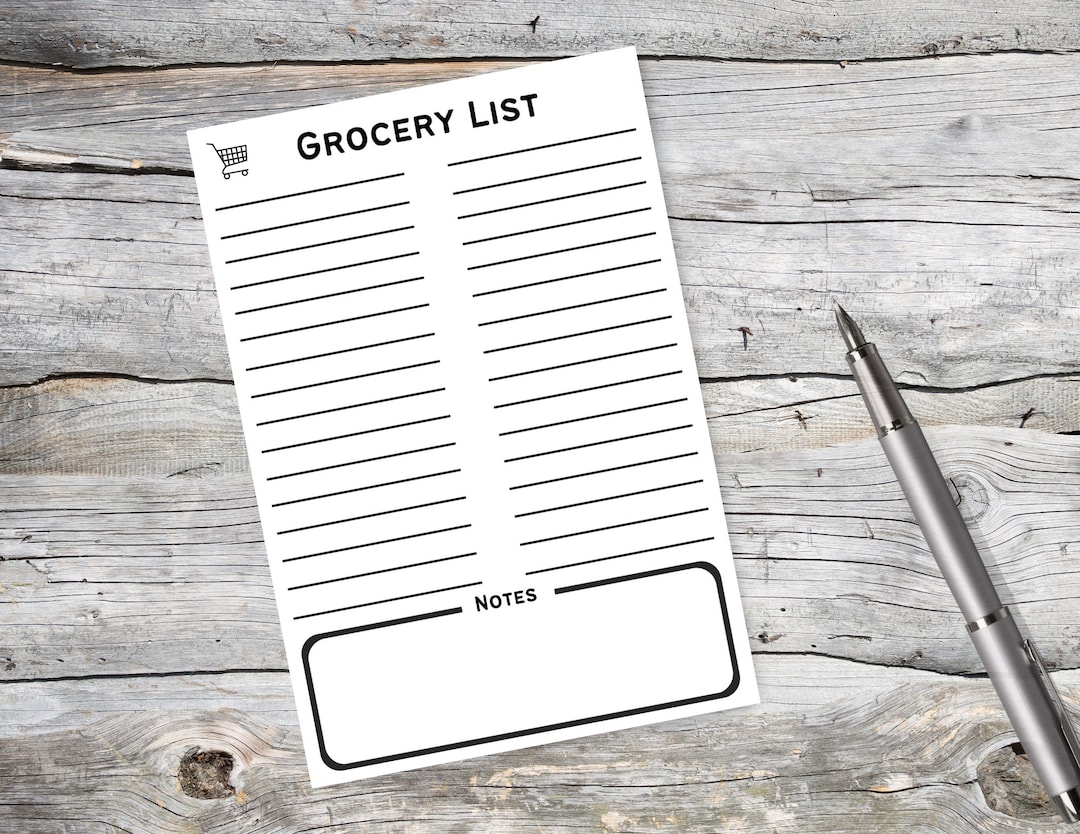 Grocery Shopping List - Food Planner - Grocery Checklist - Food ...