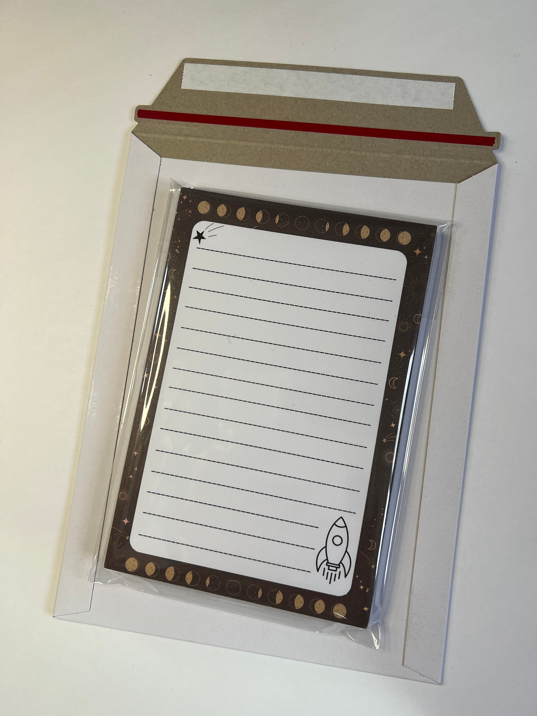 Rocket Celestial Notepad With Lines and Tear-away Pages Memo Pad for ...