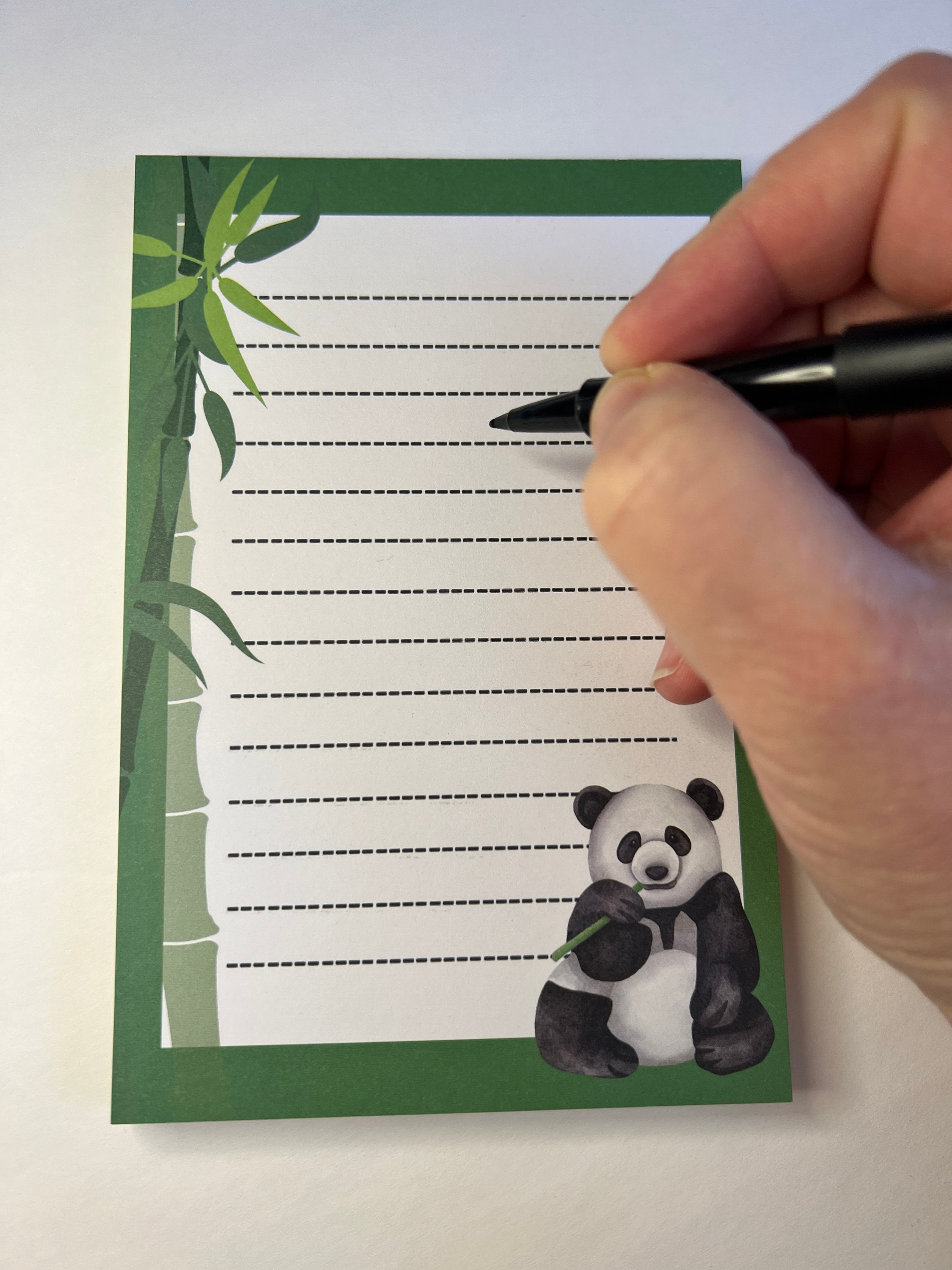 Panda Notepad With Lines and Tear-away Pages Memo Pad to Write Notes ...