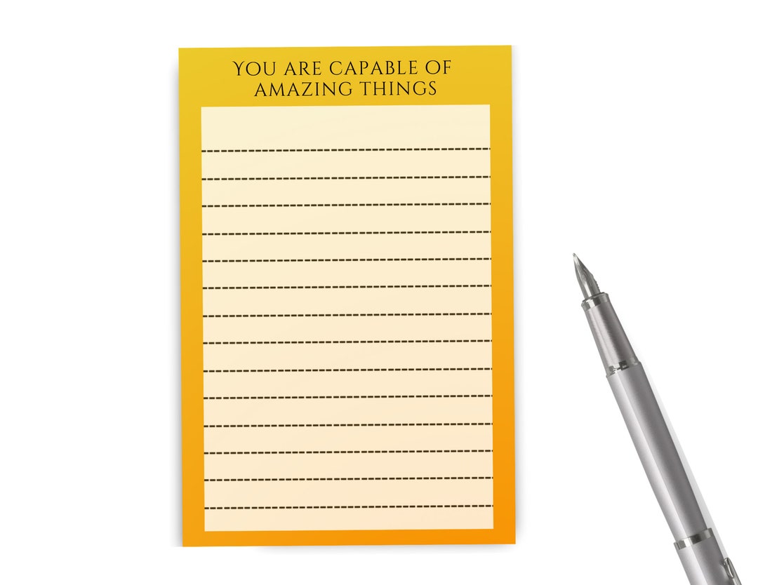 Inspirational Quote Notepad - Memo Pad - Write Notes - Messages - to Do ...