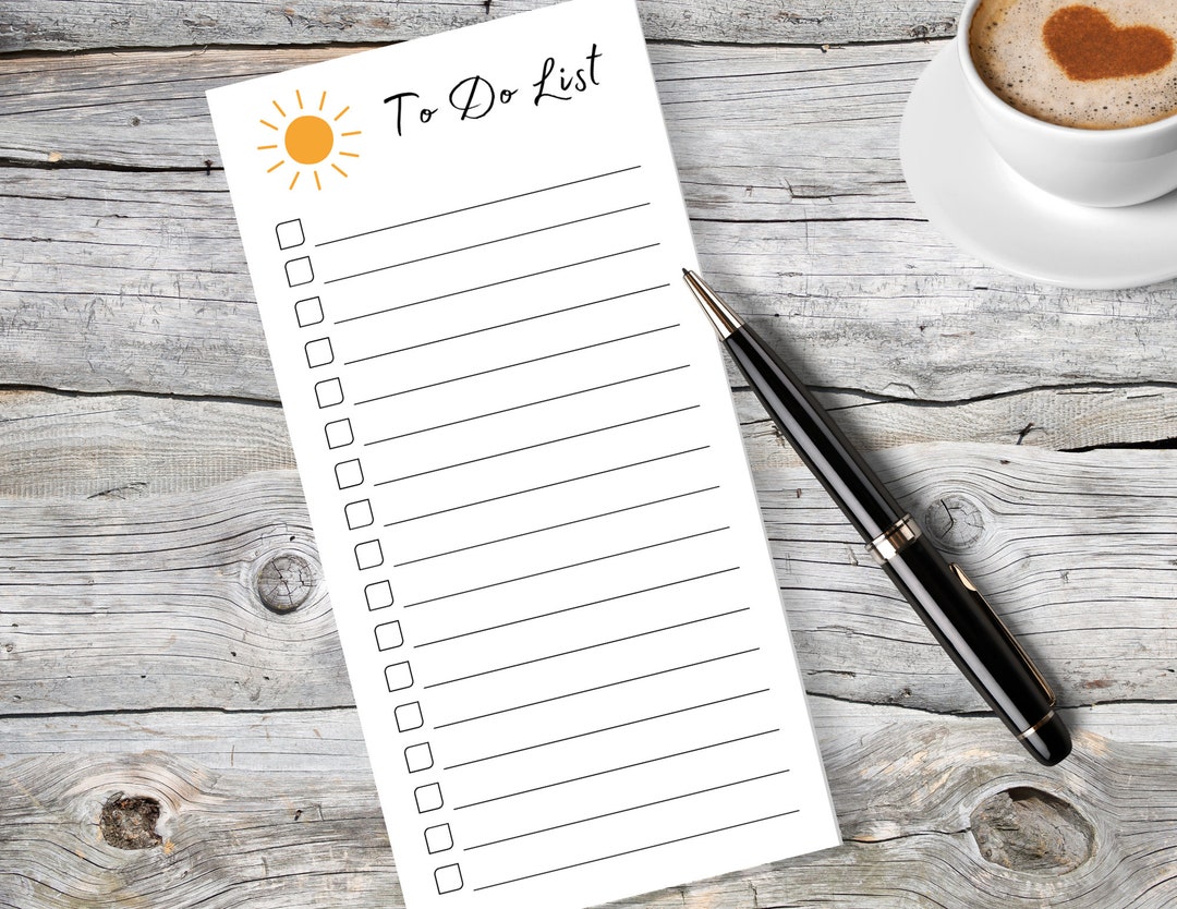 Sunshine Notepad To-do List With Tear-off Lined Pages | 4.25” X 8.5 ...