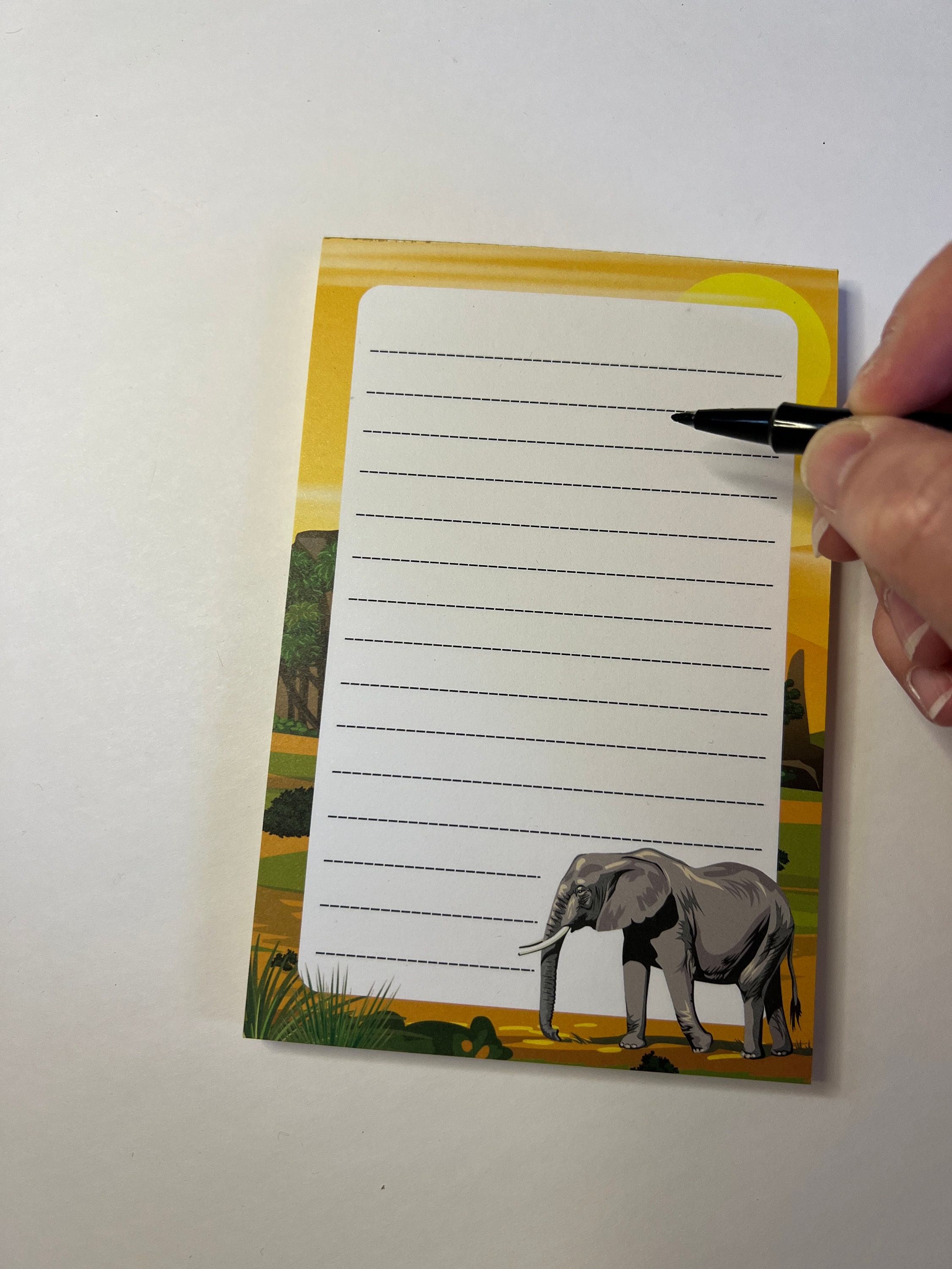 Elephant Notepad With Lines and Tear-away Pages Memo Pad to - Etsy