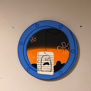 Spongebob Fishing Hook Window Painting - Etsy
