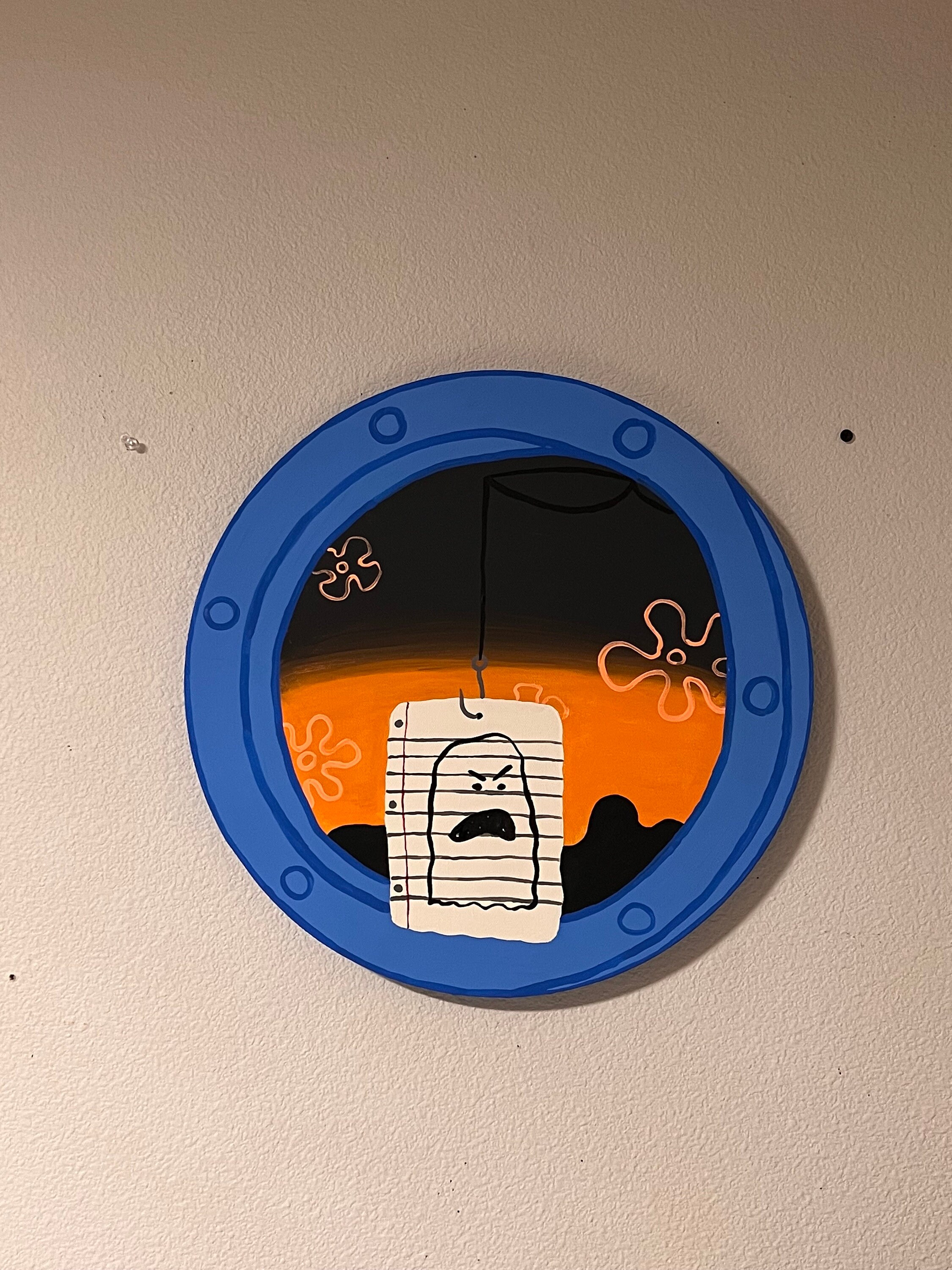 Spongebob Fishing Hook Window Painting - Etsy