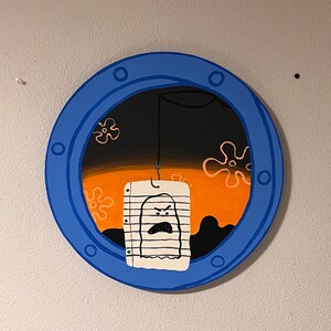 Spongebob Fishing Hook Window Painting - Etsy