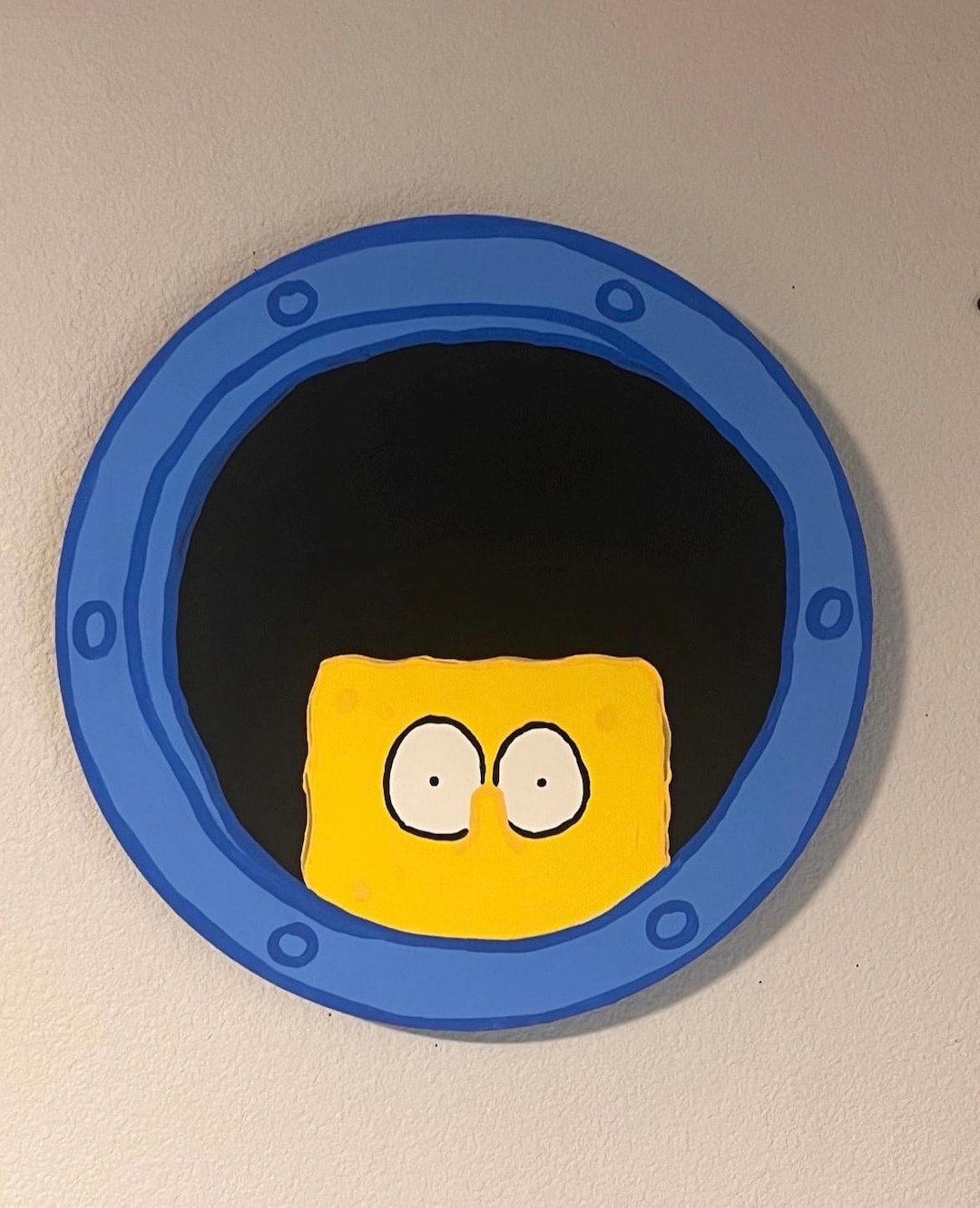 Spongebob Peeking Window Painting - Etsy