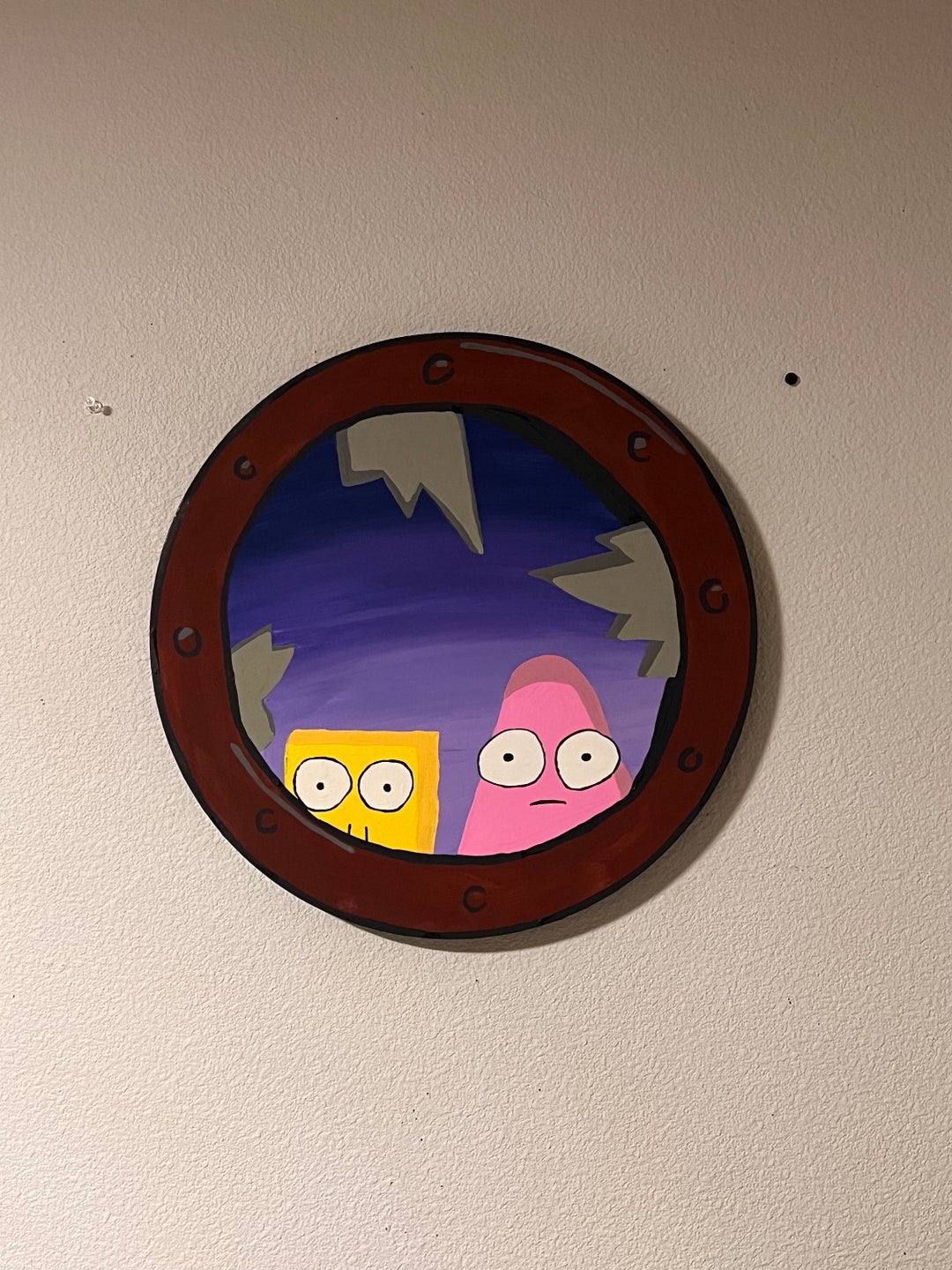 Spongebob Patrick Meme Window Painting - Etsy