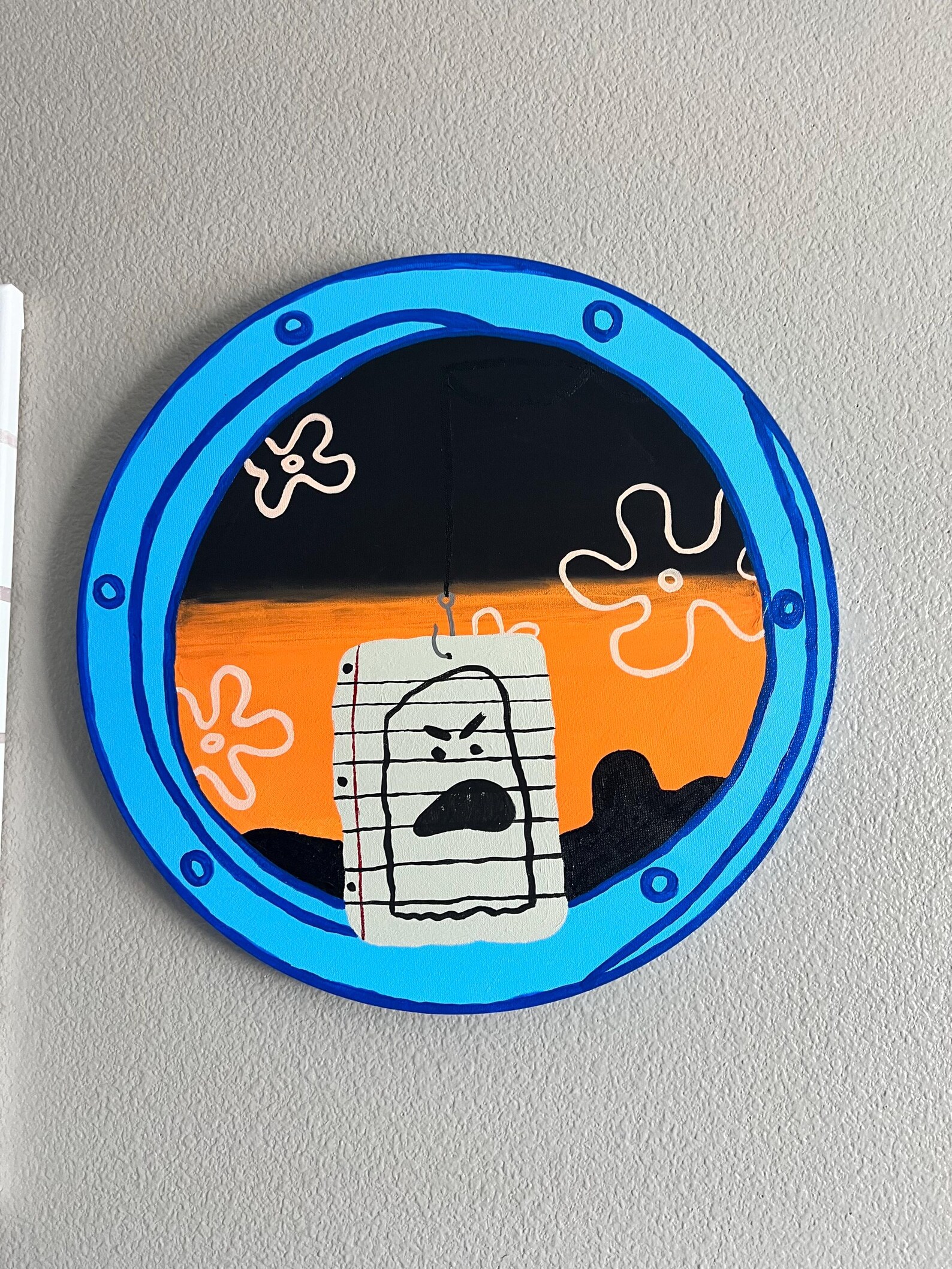 Spongebob Fishing Hook Window Painting - Etsy