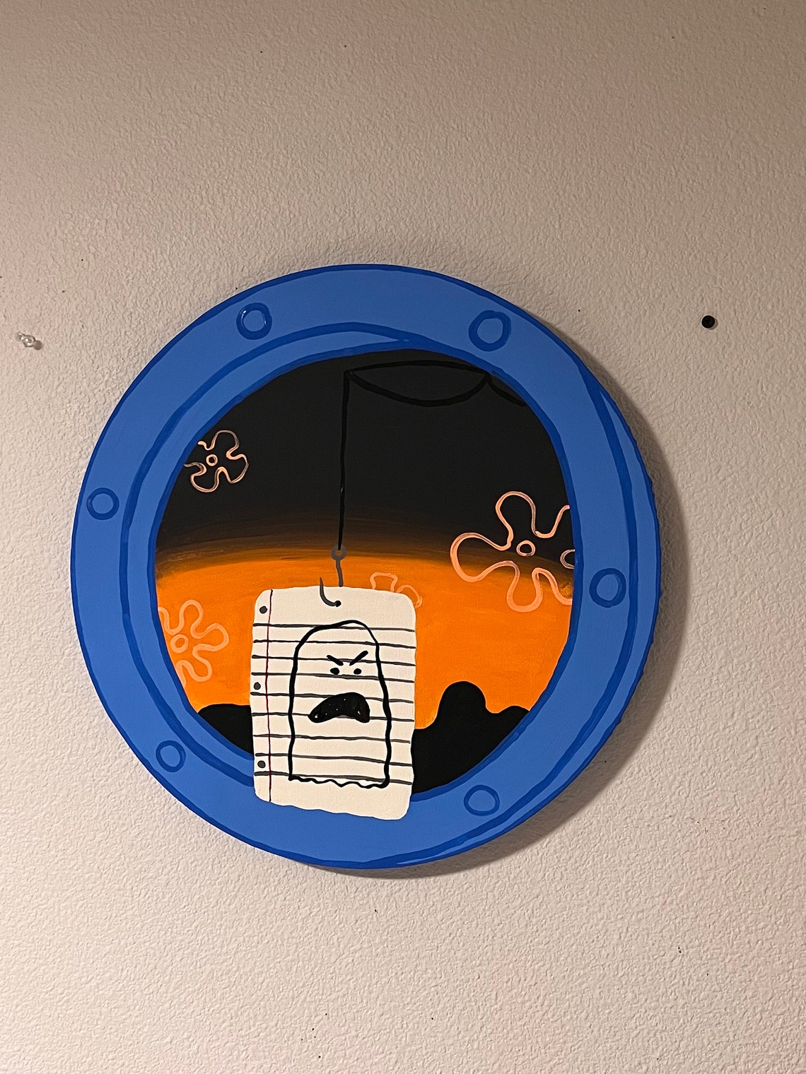 Spongebob Fishing Hook Window Painting - Etsy