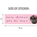 New Driver Pls Be Nice | Sad Hamster Car Bumper Sticker | Crying Funny ...