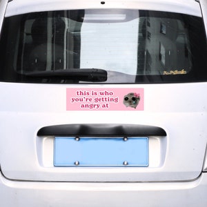 This is Who Youre Angry at | Sad Hamster Car Bumper Sticker | Crying ...