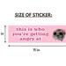 This is Who Youre Angry at Sad Hamster Car Bumper Sticker Crying Funny ...