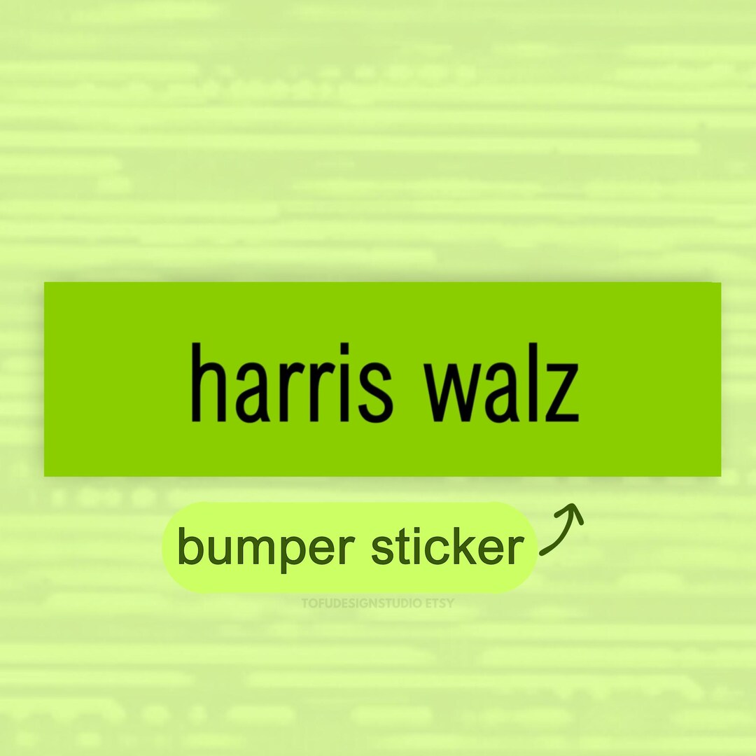 Harris Walz Kamala Harris Brat Car Bumper Sticker Funny Meme, Vote ...