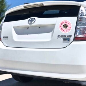 New Driver Pls Be Nice | Sad Hamster Meme Round Circle Car Magnet | Car ...