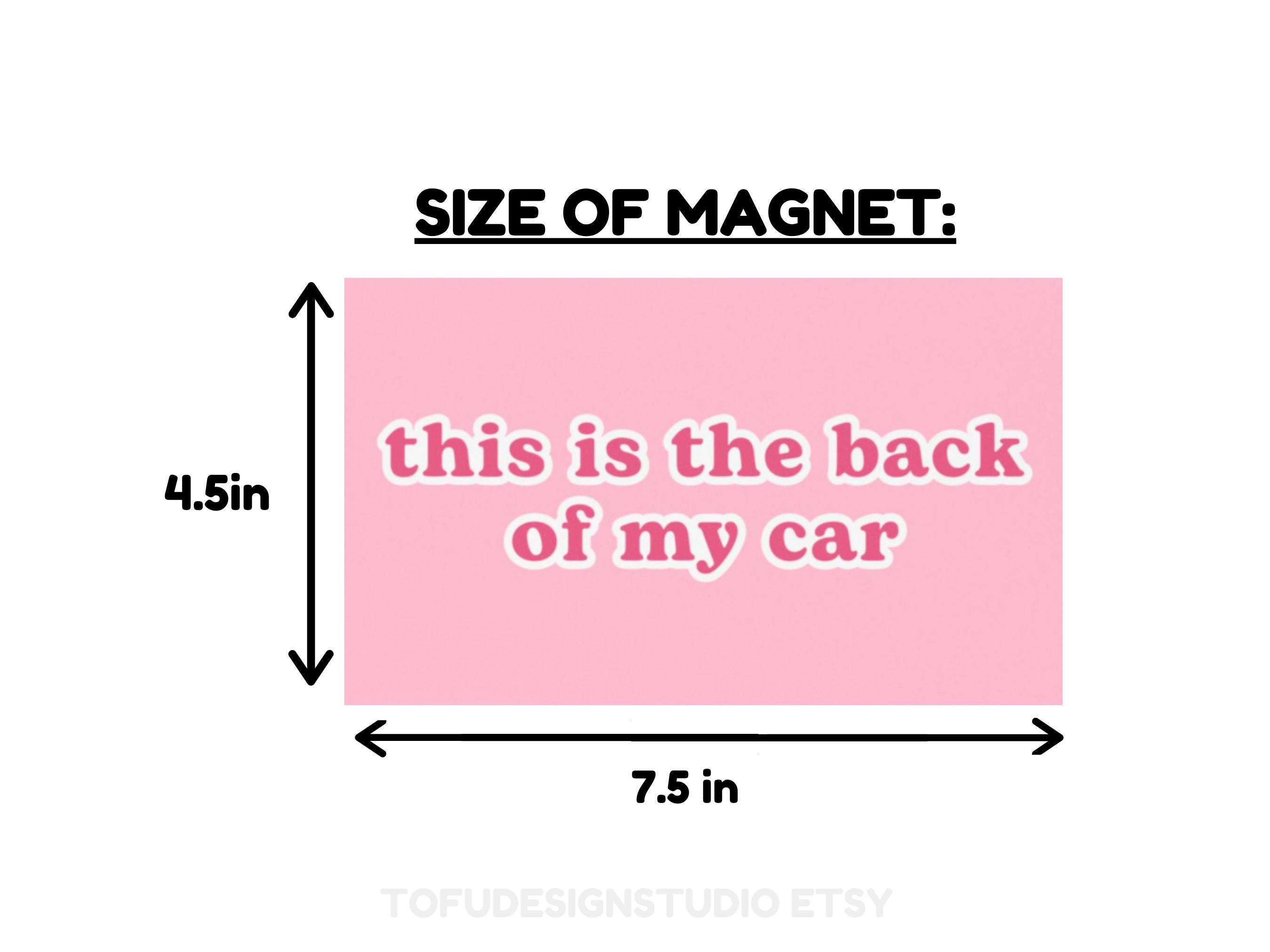 This is the Back of My Car | Pink Car Bumper Magnet | Funny Meme ...