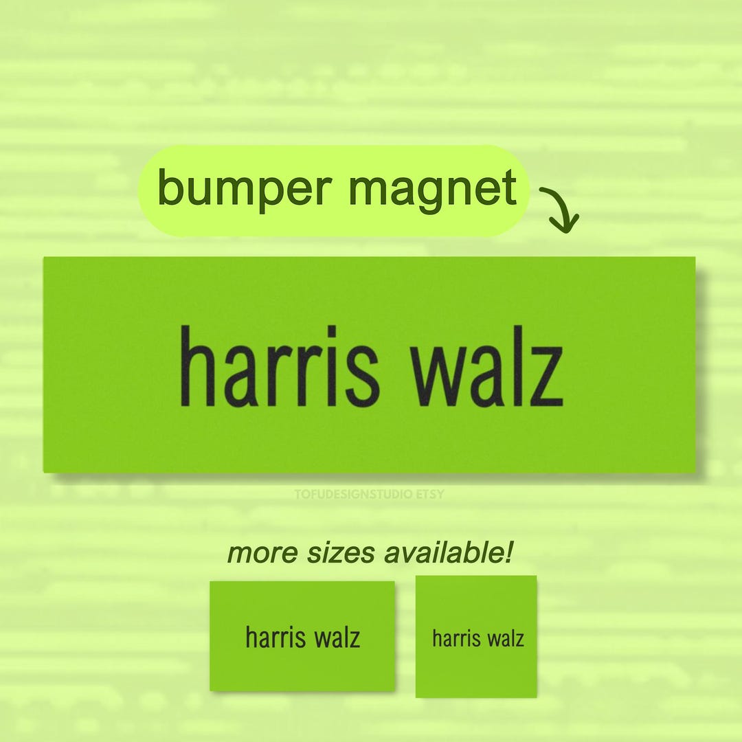 Harris Walz Kamala Harris Brat Car Magnet Funny Meme Genz, Vote Woman ...