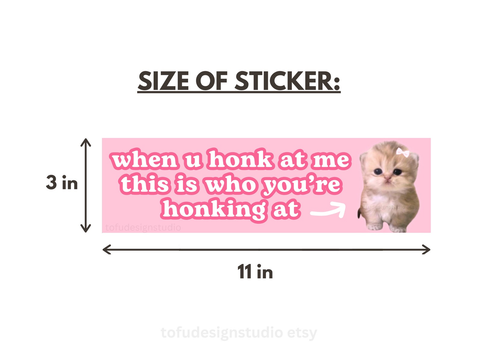 This is Who You're Honking at | Cat Meme Car Bumper Sticker OR Magnet ...