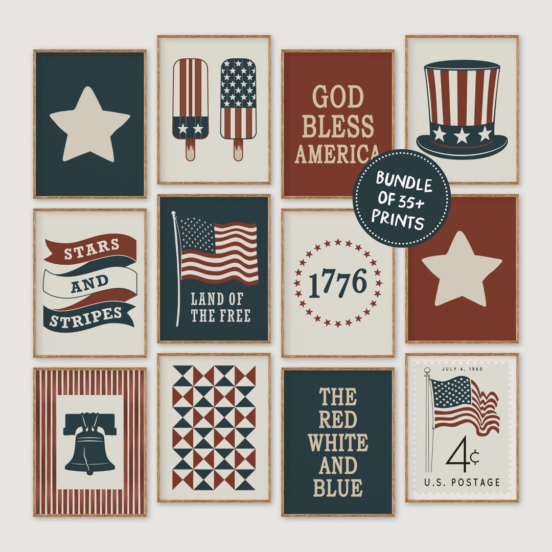 Fourth of July Mega Bundle | Ultimate Red White and Blue Americana ...