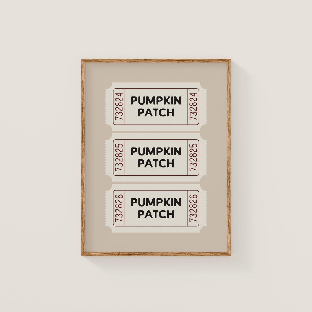 Pumpkin Patch Ticket | Trendy Raffle Tickets Fall Decor | Studioemaré ...