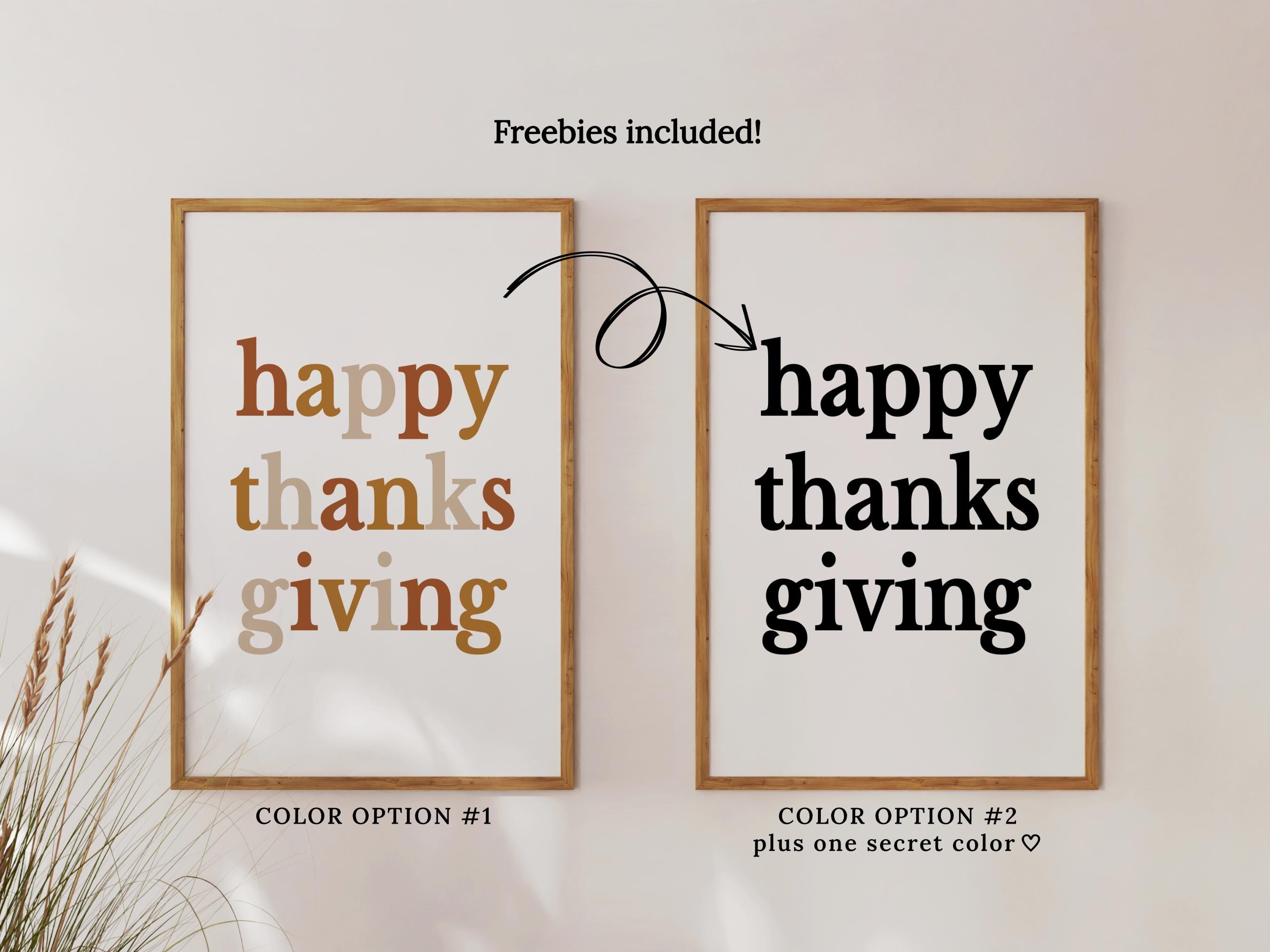 Happy Thanksgiving | Aesthetic Midcentury Modern Fall Art | Studioemaré ...