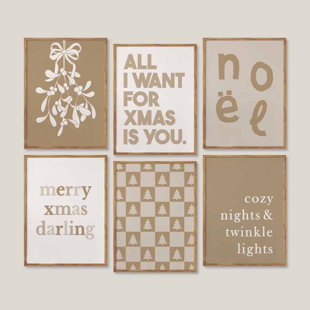 Christmas Neutral Bundle | Cozy Holiday Neutral Print Bundle ...