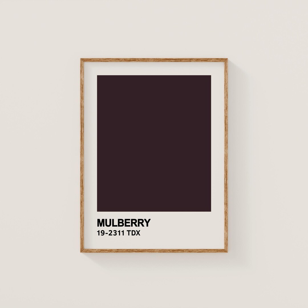Mulberry Paint Swatch | Colorful Poster for Modern Minimalist Autumn ...