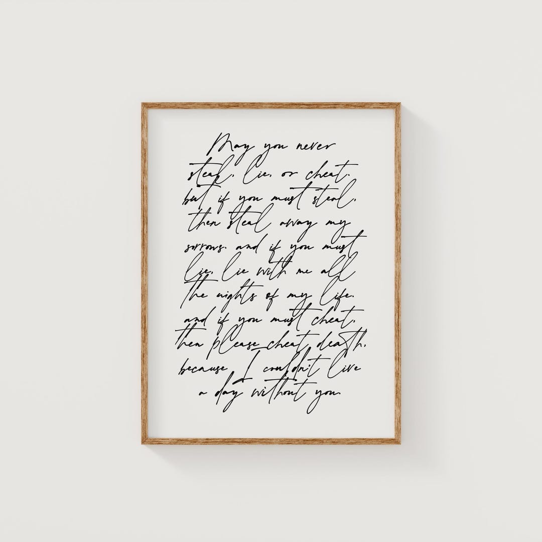 May You Never Steal, Lie, or Cheat | Irish Blessing Printable Wall Art ...