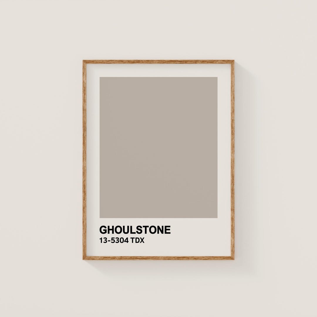Ghoulstone Paint Swatch | Neutral Poster for Modern Minimalist ...