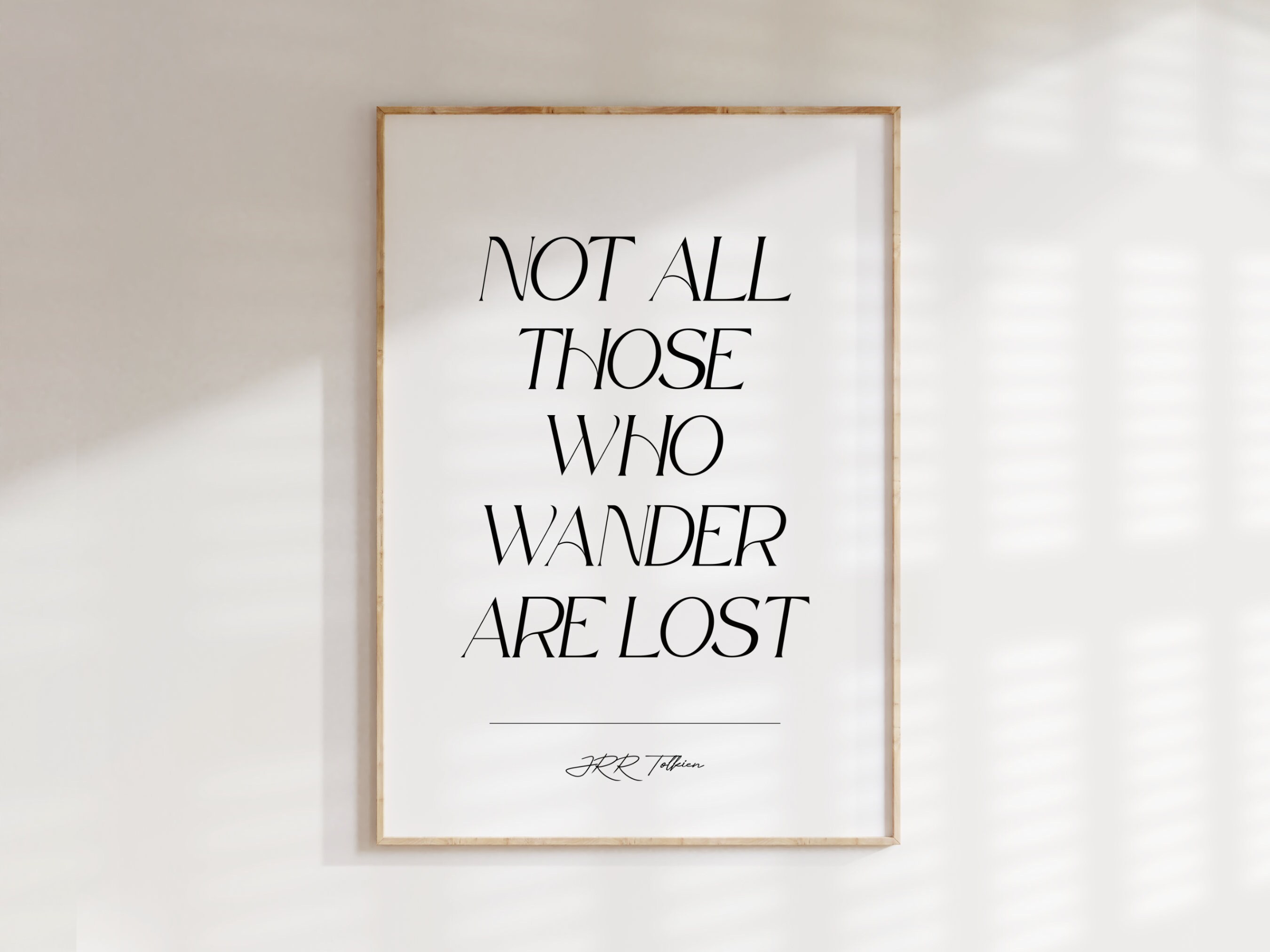 Not All Those Who Wander Are Lost LOTR Tolkien Quote Digital Wall Art ...