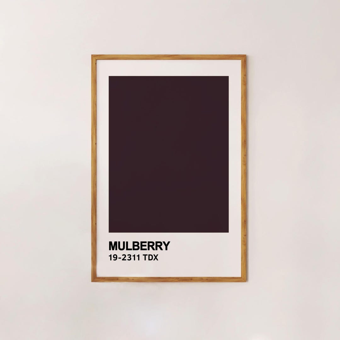 Mulberry Paint Swatch | Colorful Poster for Modern Minimalist Autumn ...
