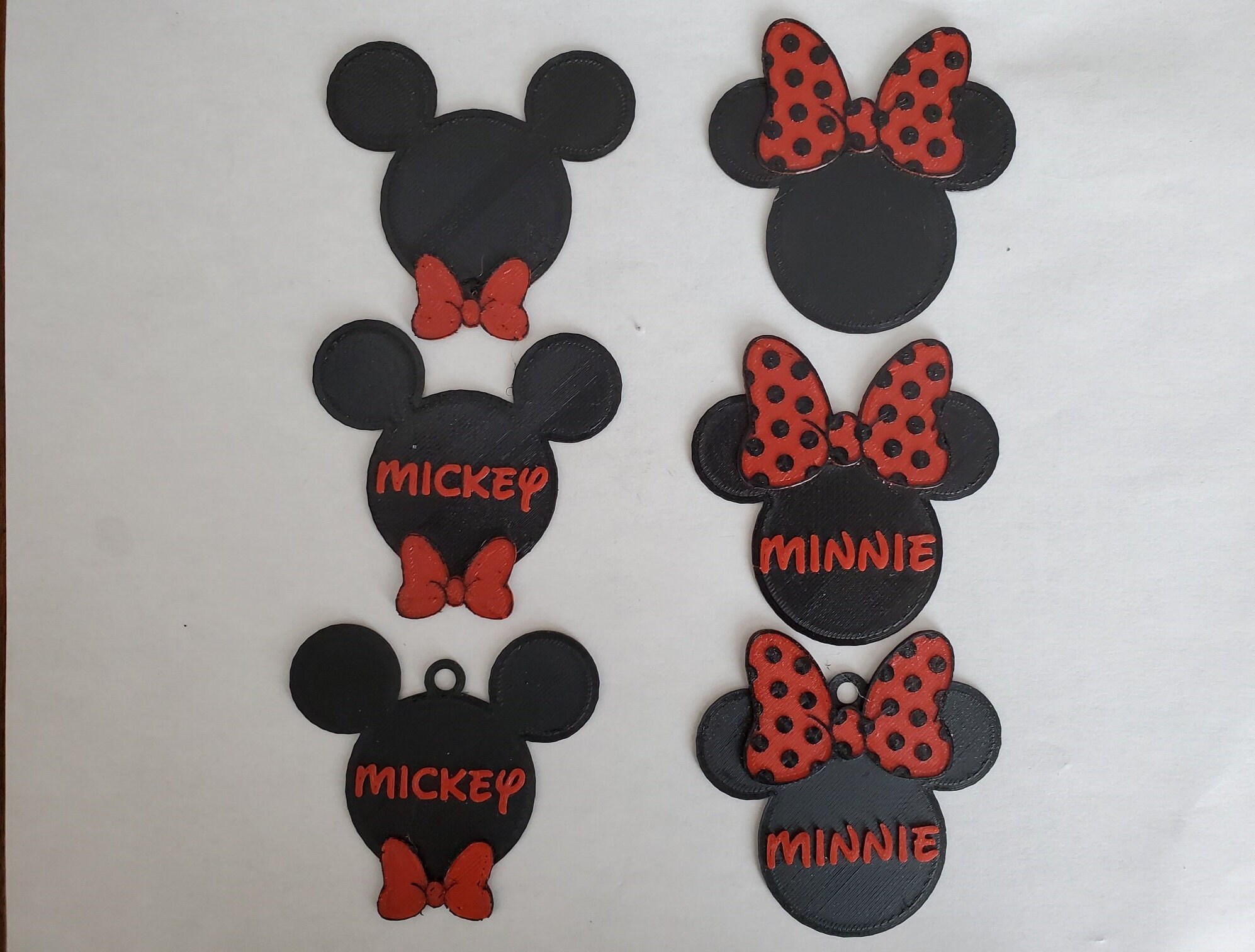 Custom Mickey Mouse and Minnie Mouse Magnets, Ornaments and Pins Disney ...