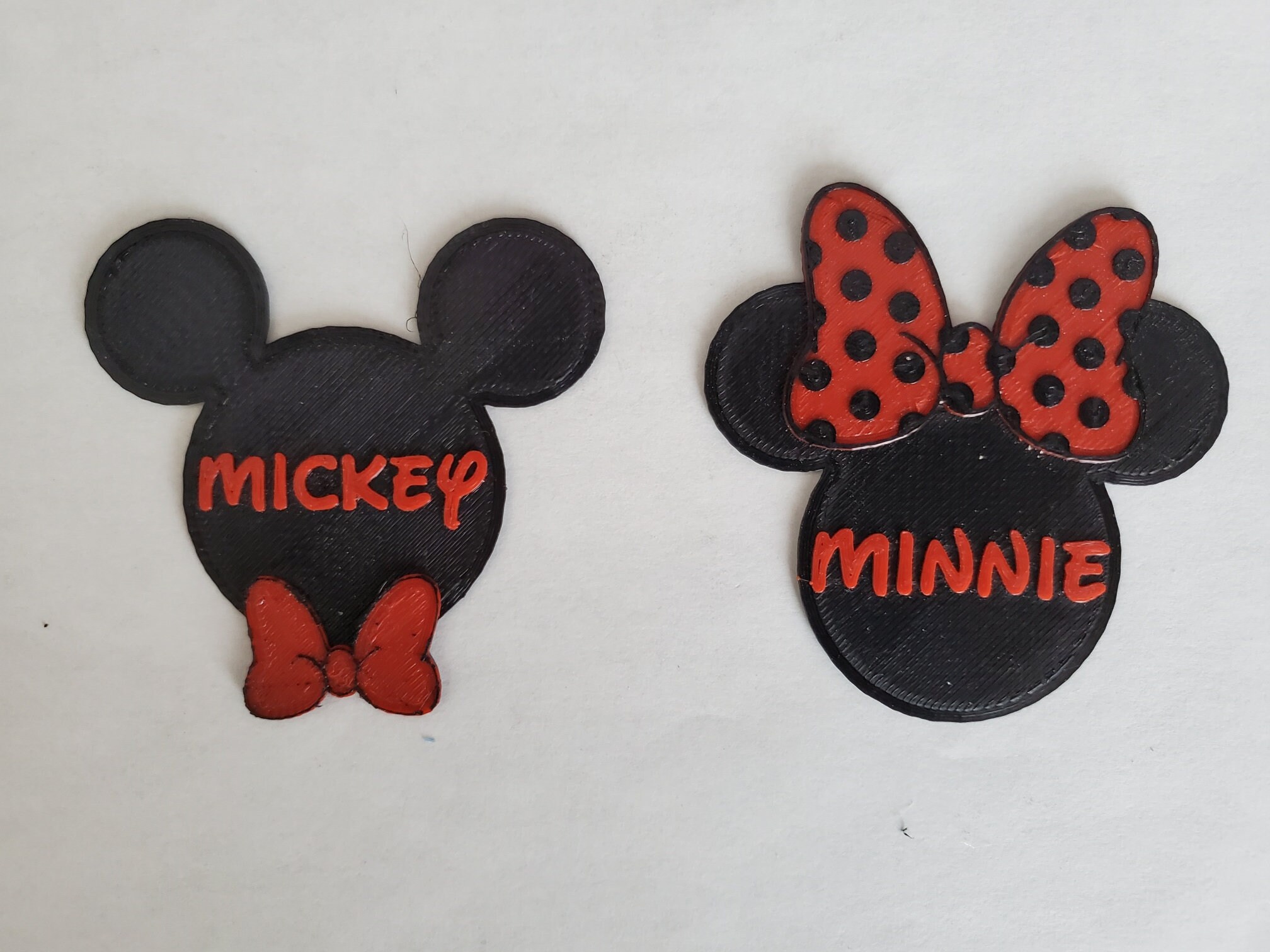 Custom Mickey Mouse and Minnie Mouse Magnets, Ornaments and Pins Disney ...