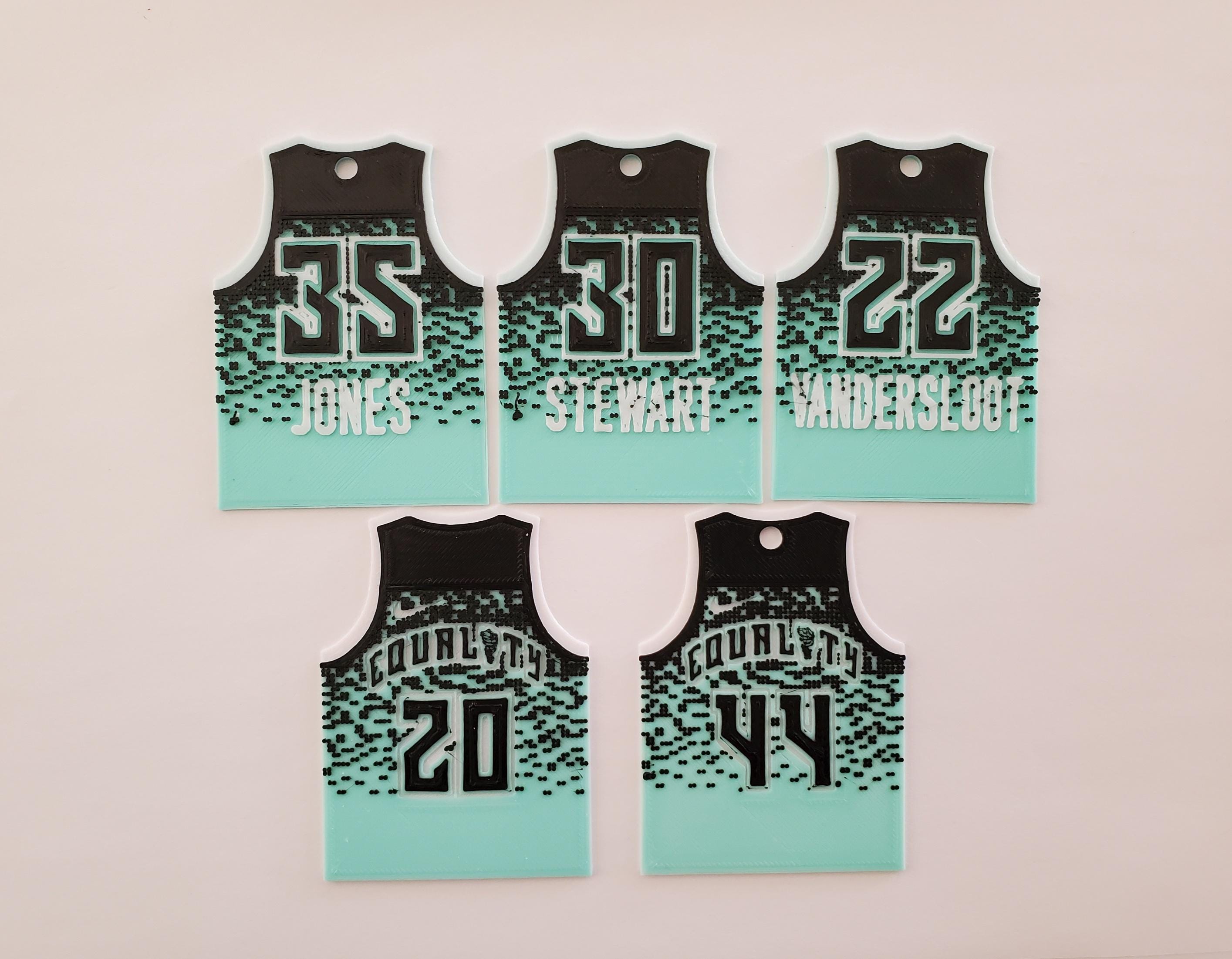 New York NY Liberty WNBA Jersey Magnets and Ornaments Ionescu Stewart ...