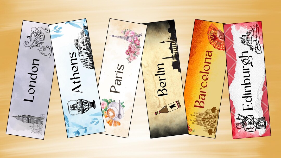 European City Bookmarks - Digital Download - Etsy