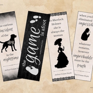 Sherlock Holmes Bookmarks - Digital Download - Etsy