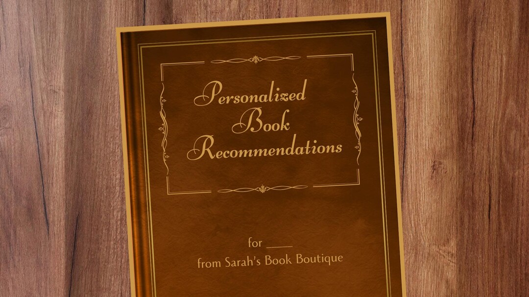 Five Personalized Book Recommendations - Etsy