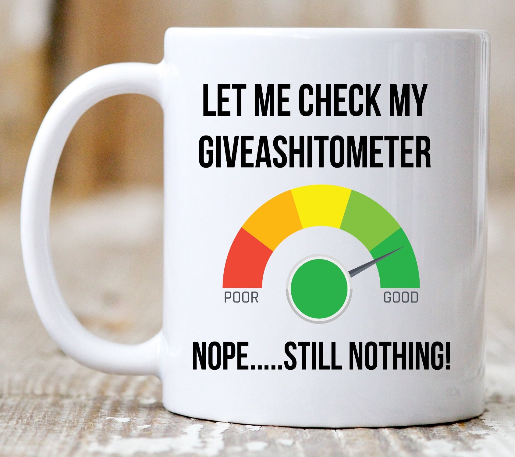 Let Me Check My Giveashitometer Funny Mug Funny Mugs - Etsy UK