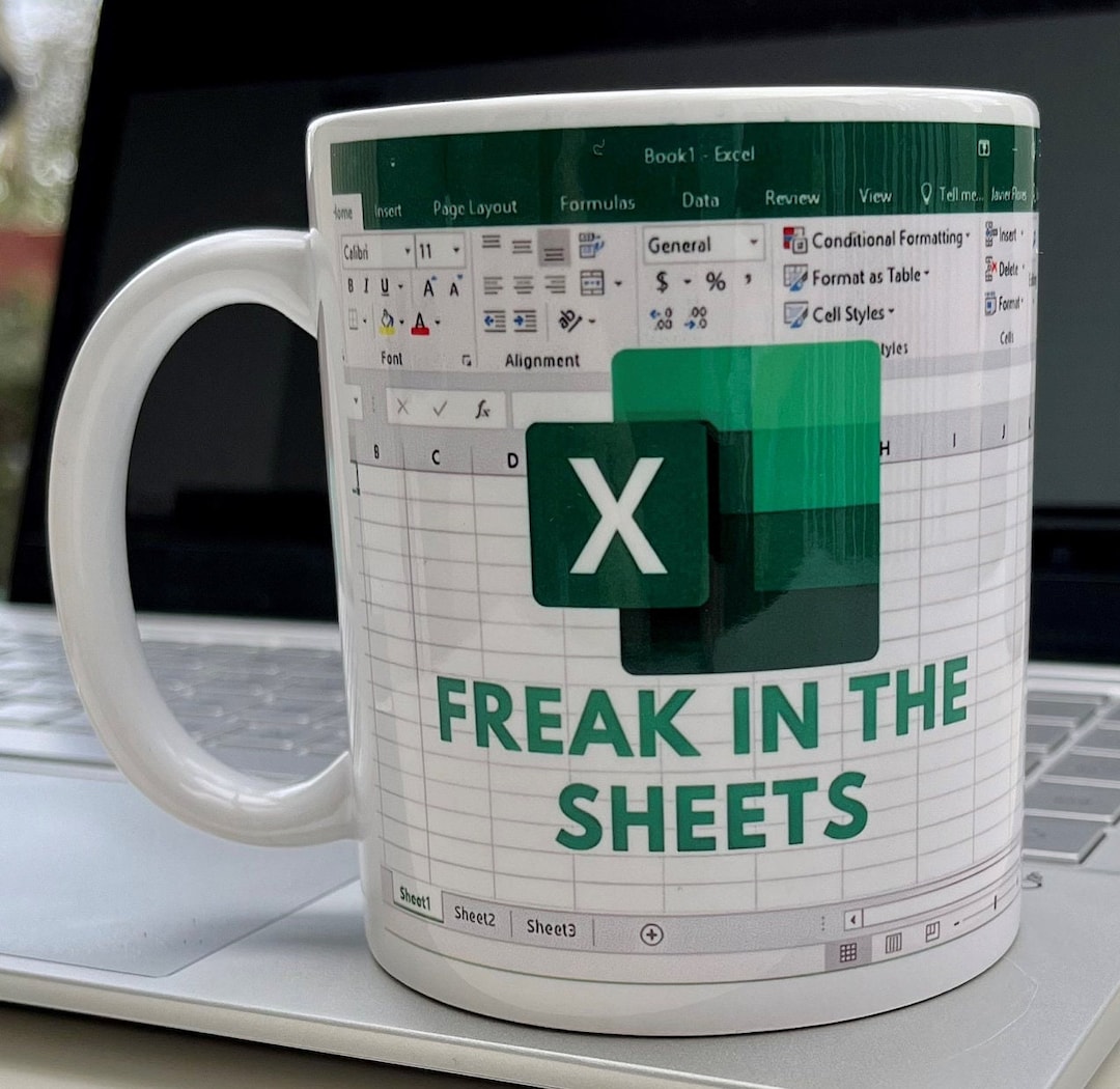 Excel Freak in the Sheet Mug, Funny Excel Spreadsheet Mug, Accountant ...
