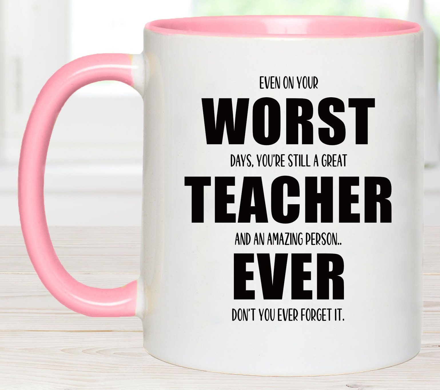 Worst Teacher Ever Funny Mug, Teacher Gift, Thank You Gift for Teacher ...