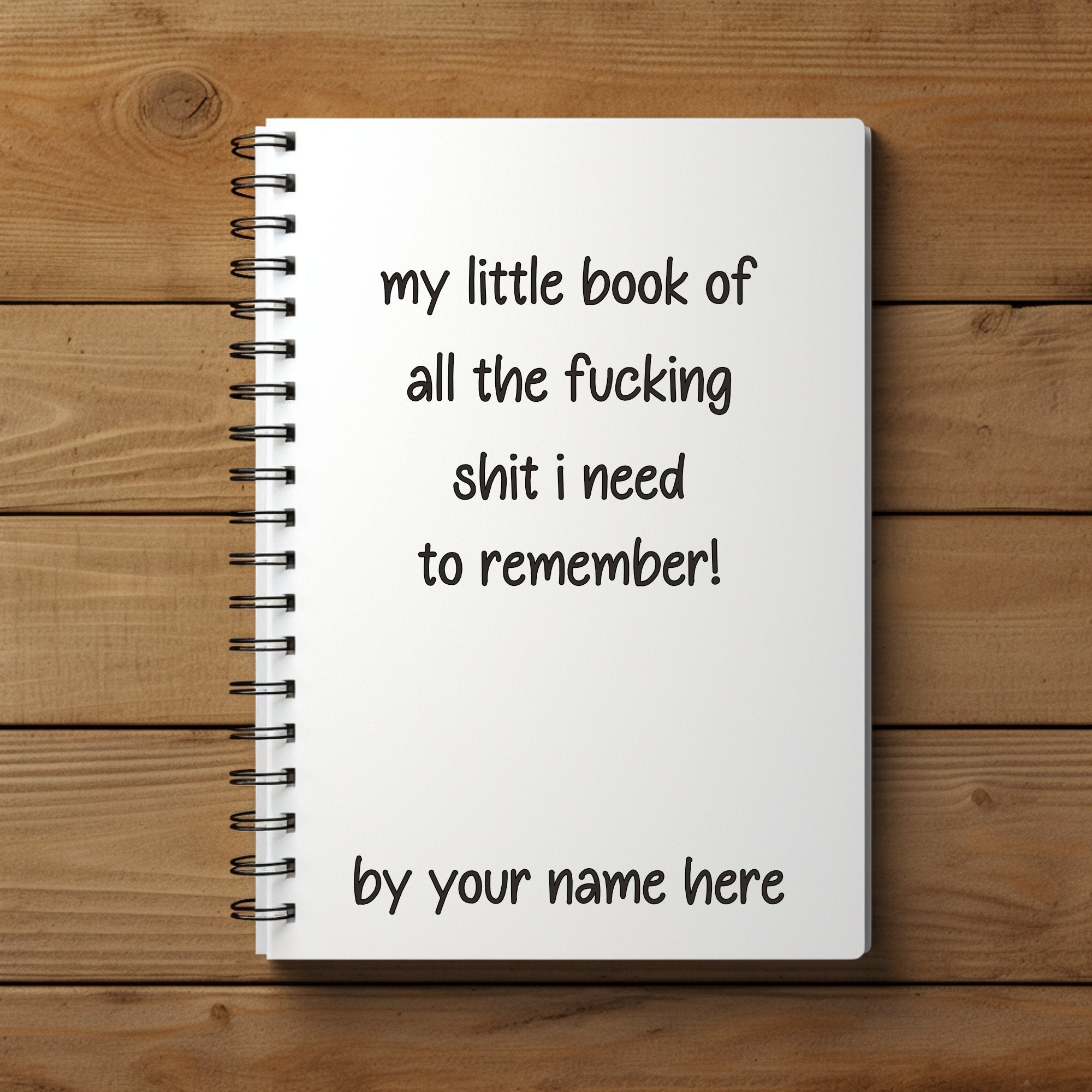 Personalised Funny Notebook, Funny Notebook, Funny Gift, Gift for ...