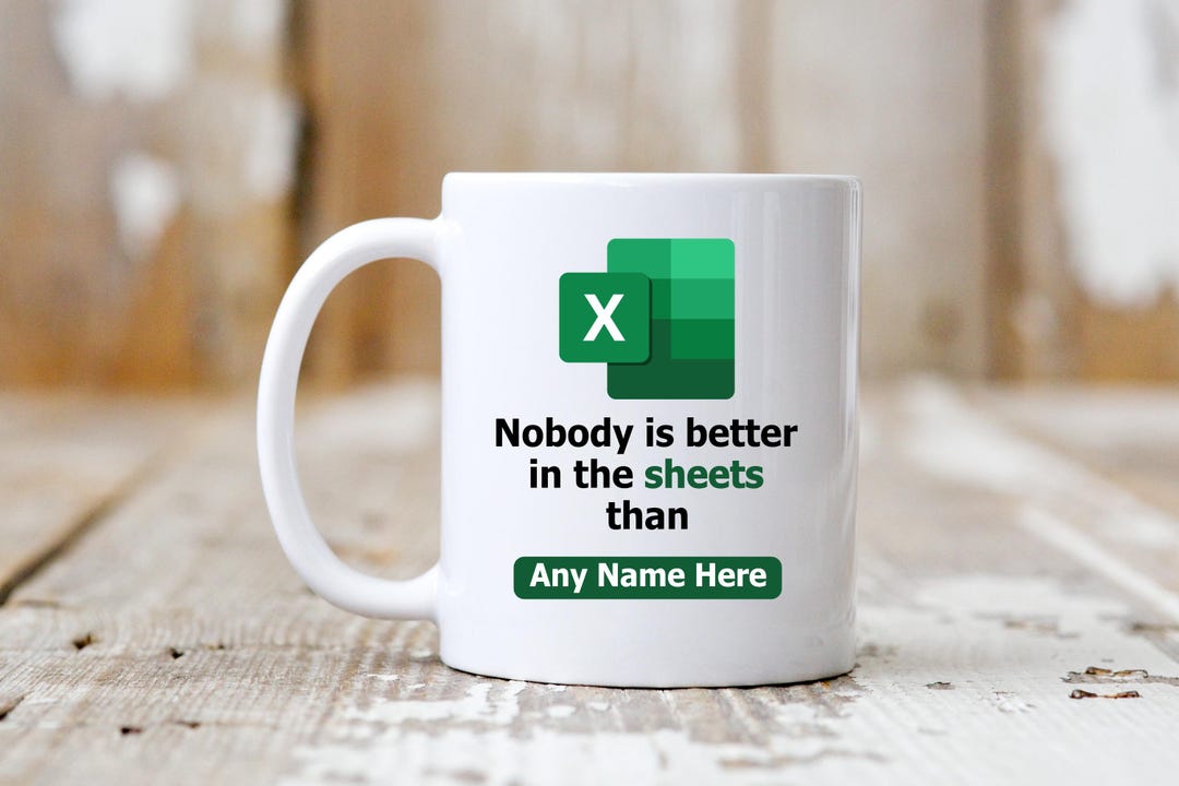 Excel Freak in the Sheet Mug, Excel Spreadsheet Mug, Accountant Funny ...
