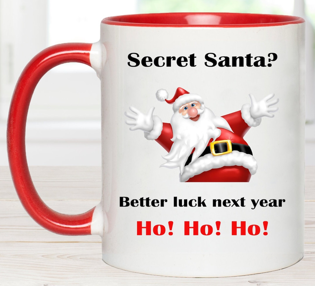 Secret Santa Funny Mug, Gift for Colleague Workmate, Personalise Secret ...
