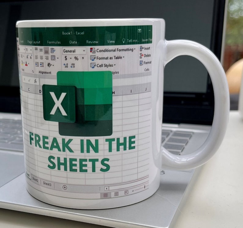 Excel Freak in the Sheet Mug Funny Excel Spreadsheet Mug - Etsy UK