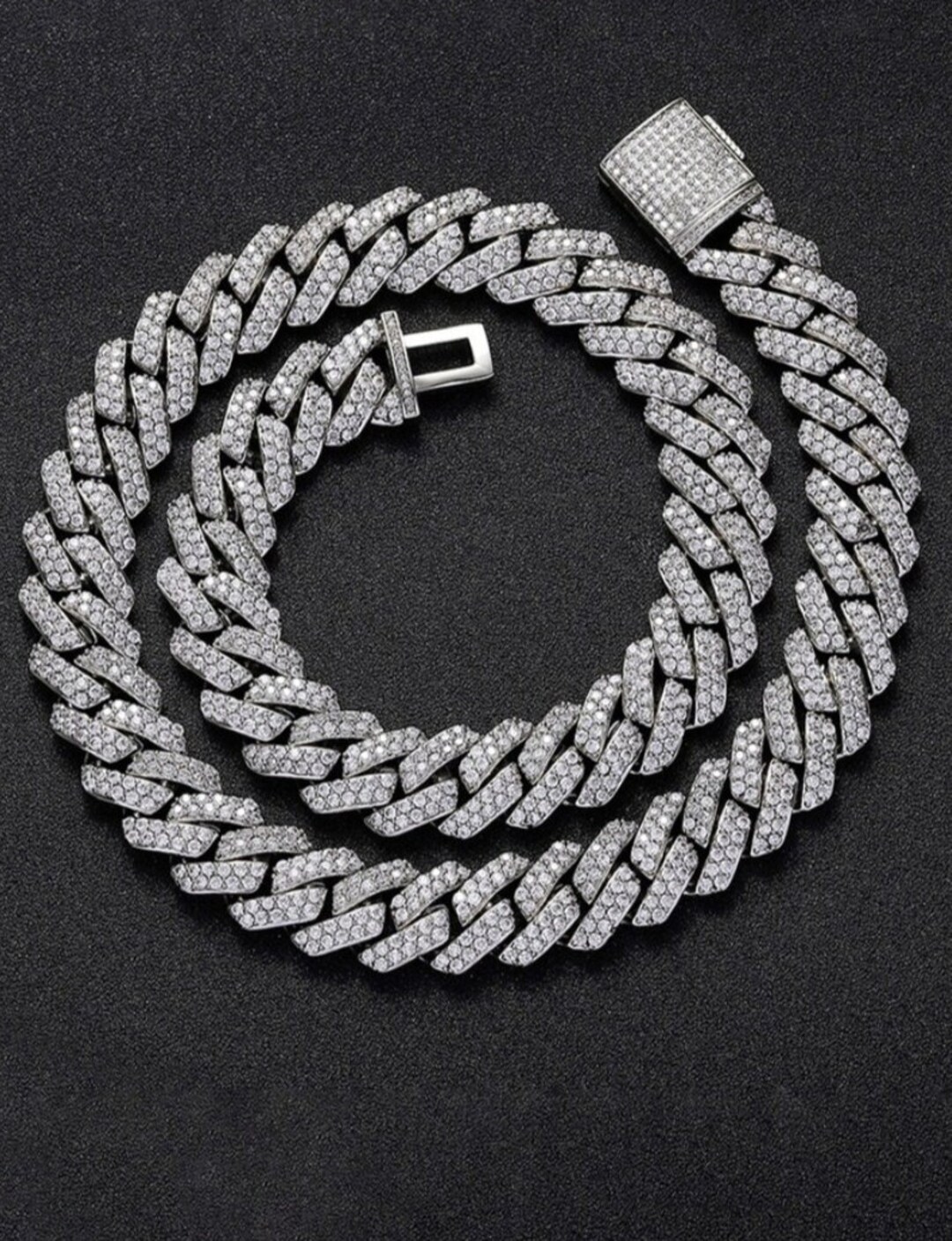 Men's Cuban Necklace, Thick Cuban Chain, Steel Cuban Link, Unique ...