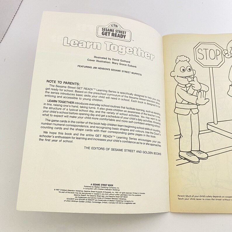 Sesame Street Get Ready Activity Book - Learn Together - Etsy