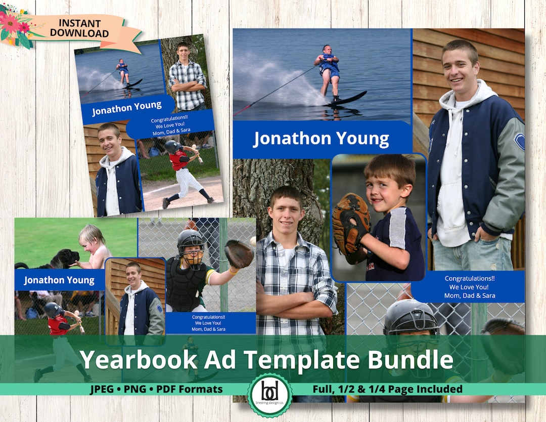 Yearbook Ad Template School Yearbook Full Page Ad 1/2 Page - Etsy