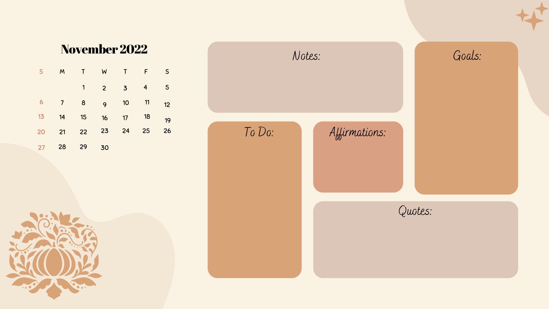 November Desktop Wallpaper 2022