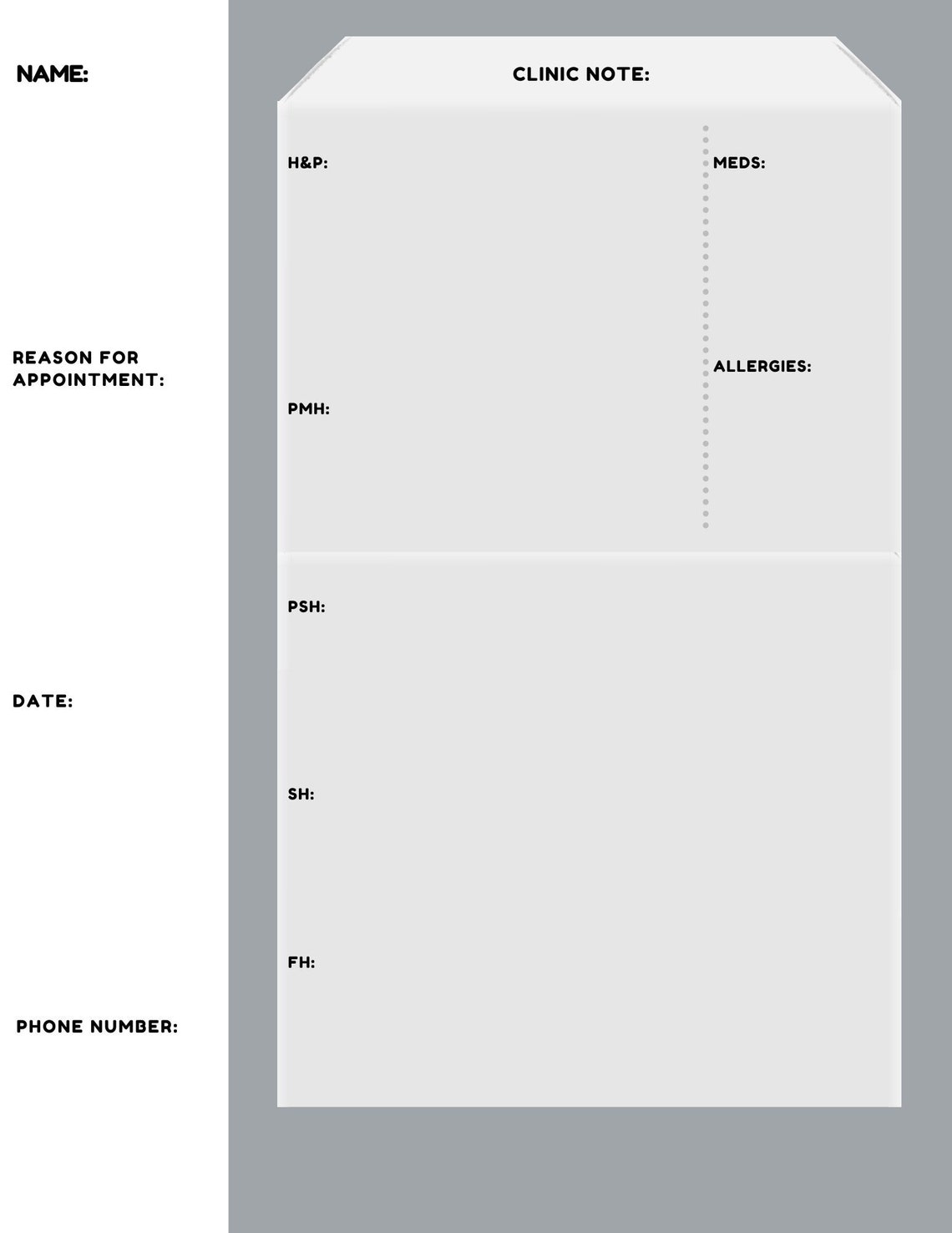 Clinical Note Template Clinic Note Template Doctors Notes History and ...