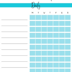 Blue Chore List Chore Chart Printable DIGITAL Download - Etsy