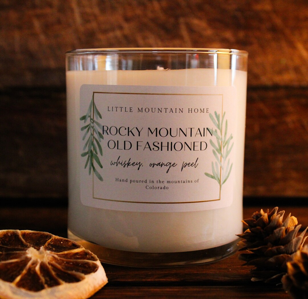 Holiday New Year's Candle Rocky Mountain Old Fashioned Candle Whiskey ...